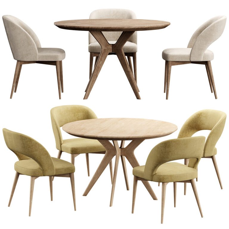 Niff Naff chair and Clark table (322473) 3D model - Download 3D model ...