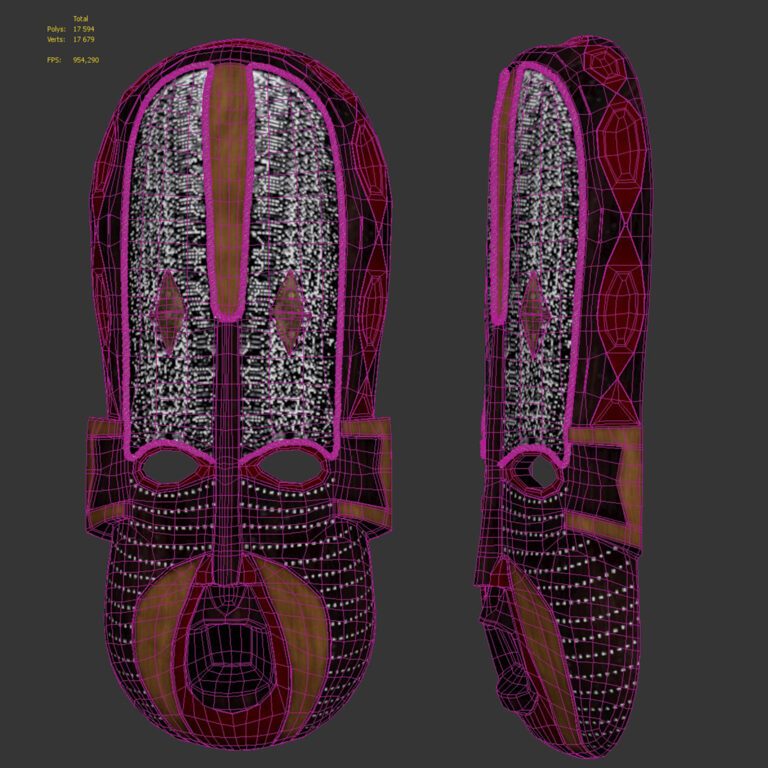 Akan Beauty African mask (325066) 3D model - Download 3D model Akan ...
