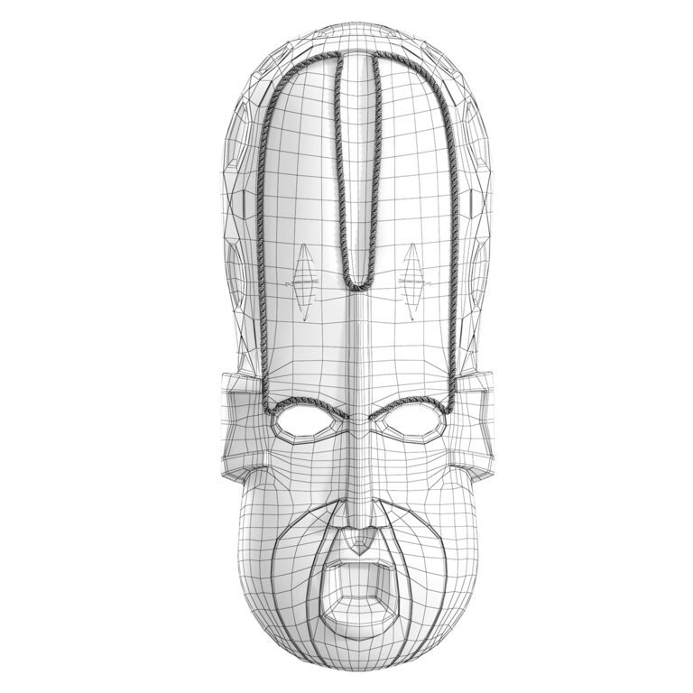 Akan Beauty African mask (325066) 3D model - Download 3D model Akan ...