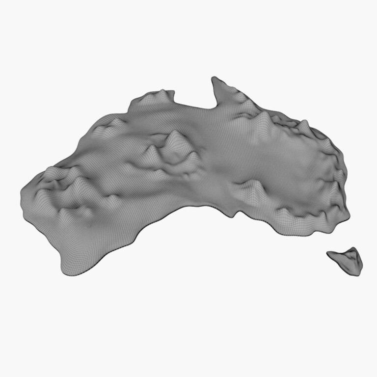 Australia continent (325084) 3D model - Download 3D model Australia ...