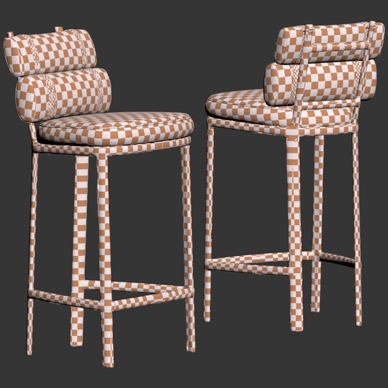 ROLL bar chair By Kettal (325185) 3D model - Download 3D model ROLL bar ...