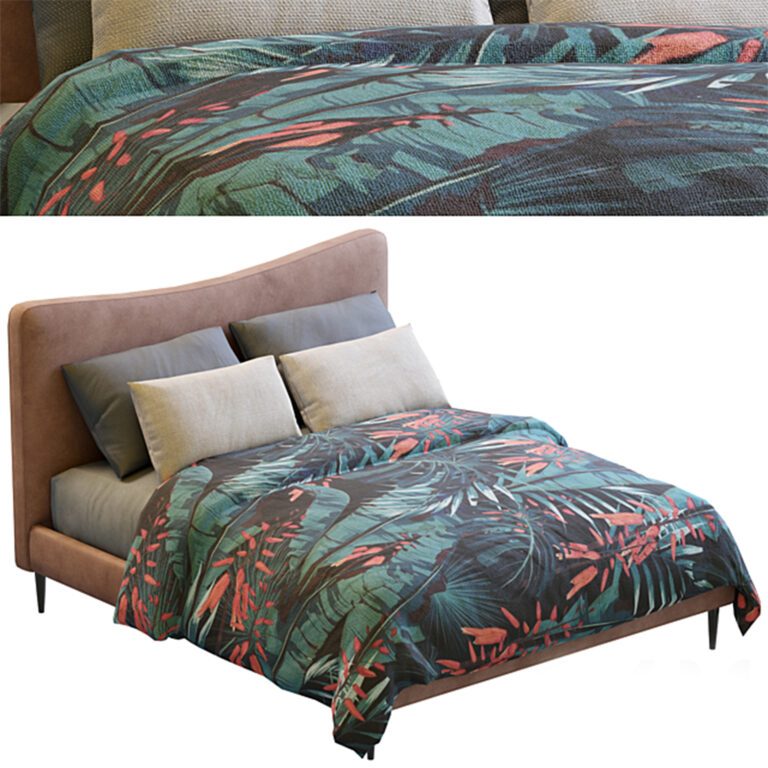 Myla Bed By West Elm (325542) 3D model - Download 3D model Myla Bed By ...