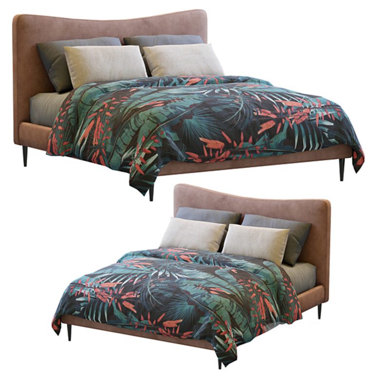 Myla Bed By West Elm (325542) 3D model - Download 3D model Myla Bed By ...