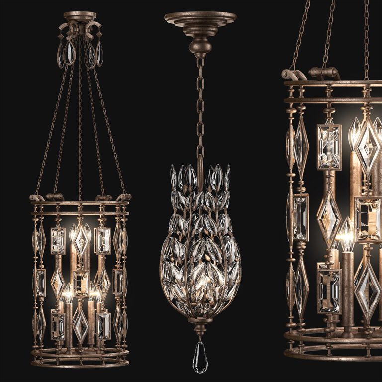 Crystal Fine Art Pendants (325563) 3D model - Download 3D model Crystal ...