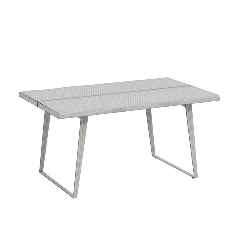 Basque Grey Wash Dining Table (327502) 3D model - Download 3D model ...