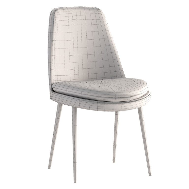 Finley Low-Back Leather Dining Chair (327712) 3D model - Download 3D ...