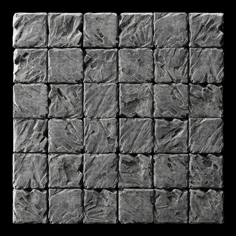 Stone cube panel old n4 (328262) 3D model - Download 3D model Stone ...