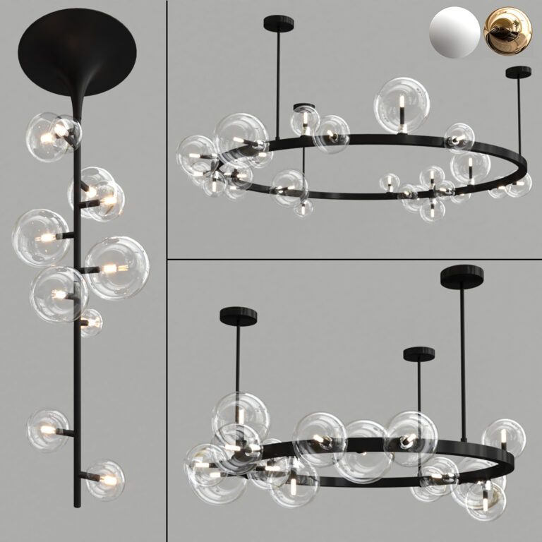 IONA C WIDE AND IONA LINE CHANDELIER COLLECTION (329273) 3D model ...