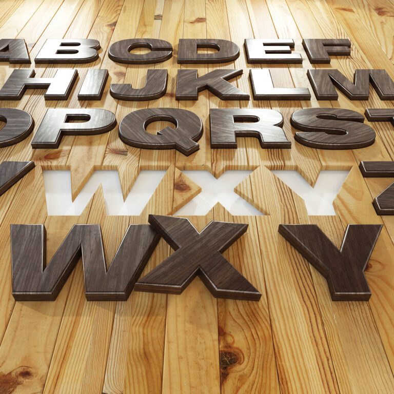 Wood panel English alphabet (329377) 3D model - Download 3D model Wood ...
