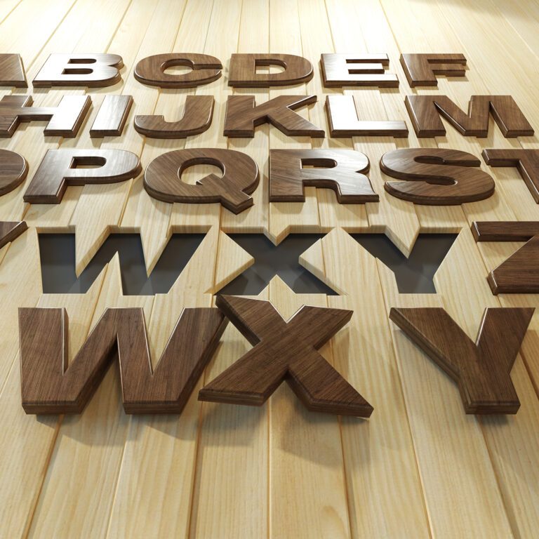Wood panel English alphabet 2 (329378) 3D model - Download 3D model ...