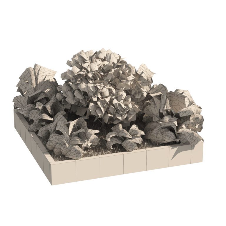 Garden border plant set (329463) 3D model - Download 3D model Garden ...