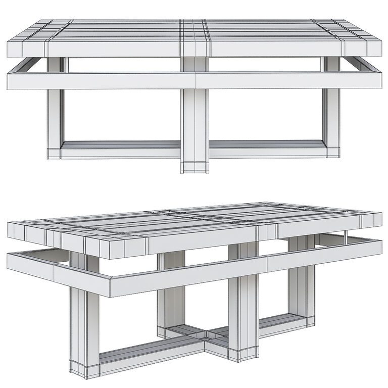 Collection low poly coffee table 10 pieces (32996) 3D model - Download ...