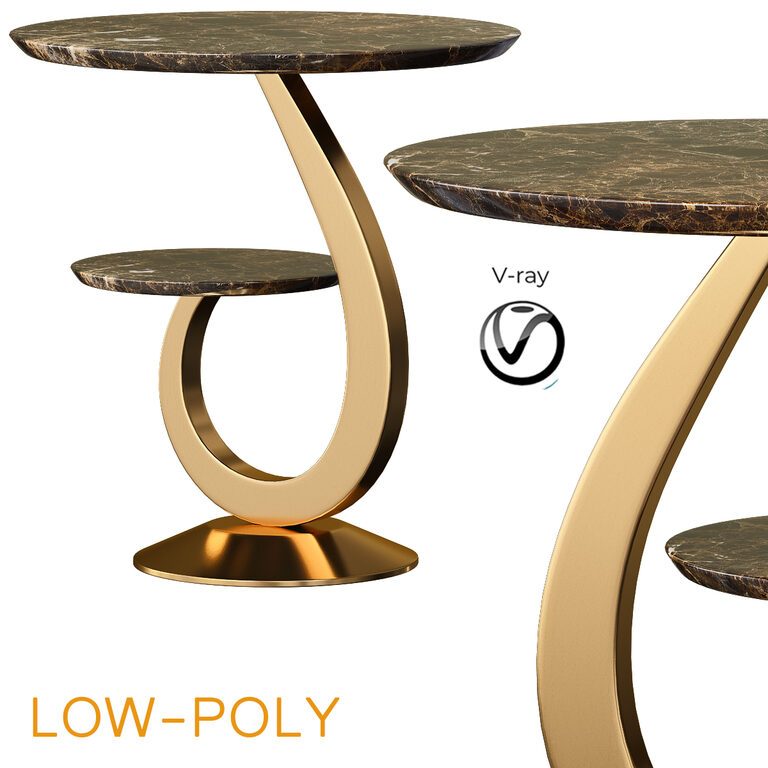 Lapidary Sculpted coffee table (33014) 3D model - Download 3D model ...
