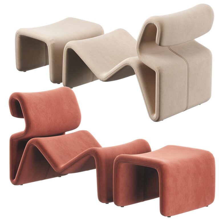 Lounge Armchair Etcetera Sand Beige (330142) 3D model - Download 3D ...