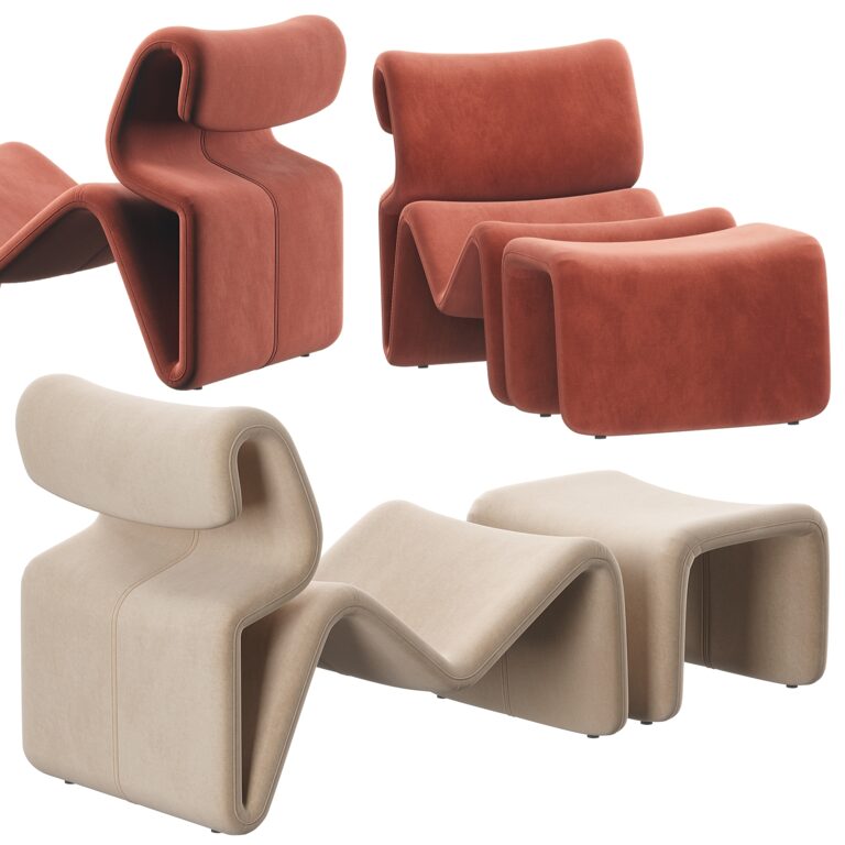 Lounge Armchair Etcetera Sand Beige (330142) 3D model - Download 3D ...