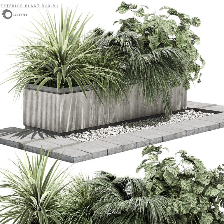 Exterior plant box v1 (330489) 3D model - Download 3D model Exterior ...