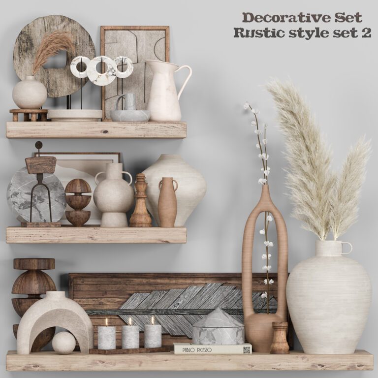 Decorative Sets Rustic (330944) 3D model - Download 3D model Decorative ...