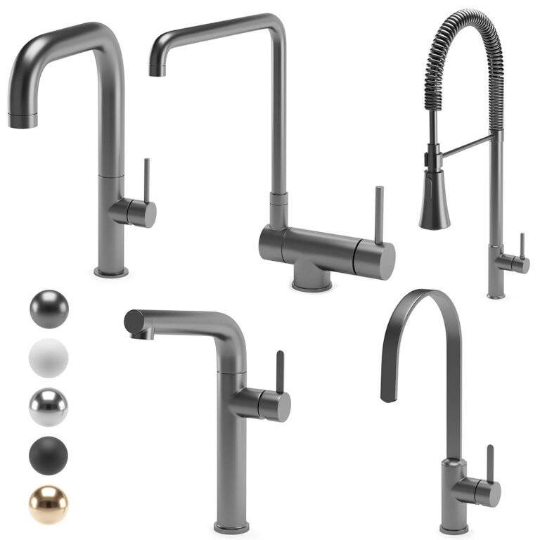 CRISTINA kitchen faucets 02 (330972) 3D model - Download 3D model ...
