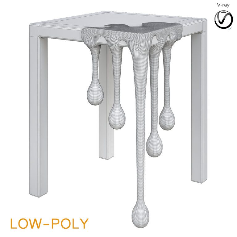 Liquid Side Table (33141) 3D model - Download 3D model Liquid Side ...