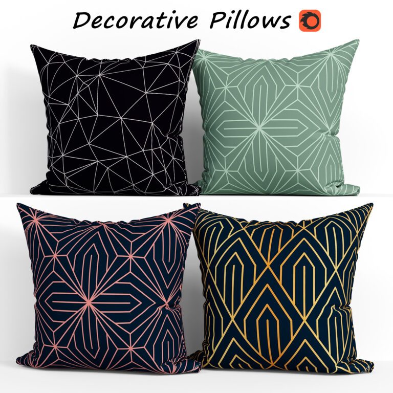 Pillow Set 171 331618 3d Model Download 3d Model Pillow Set 171