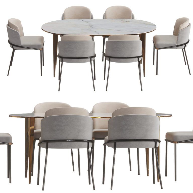 Minotti fil noir dining table 2 (331746) 3D model - Download 3D model ...