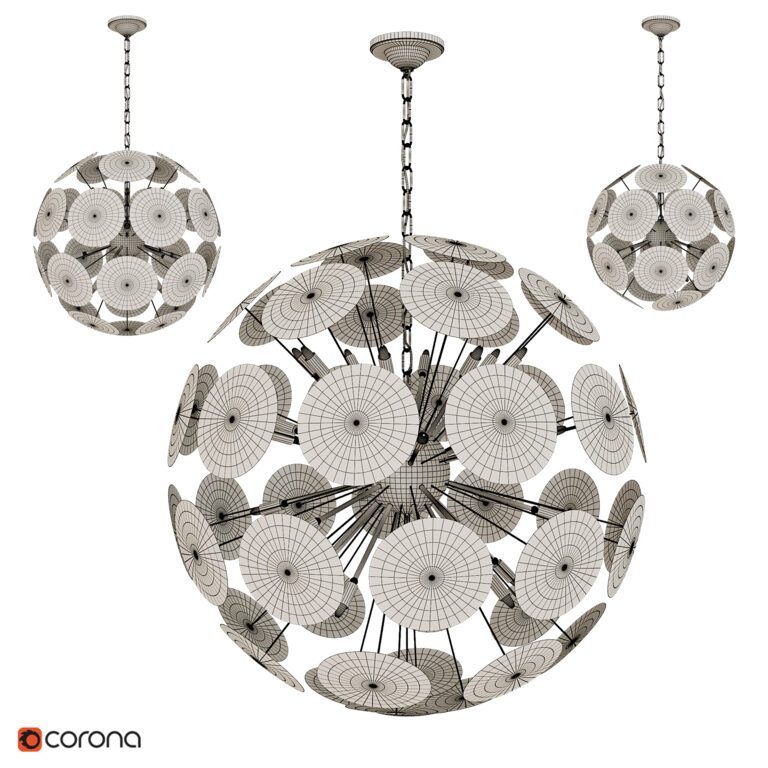 Inca Ball Chandelier (332798) 3D model - Download 3D model Inca Ball ...