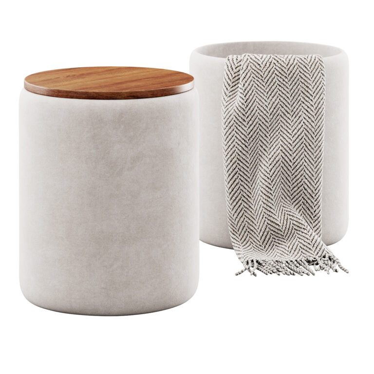 Round storage ottoman by Cortesi Home (333579) 3D model - Download 3D ...