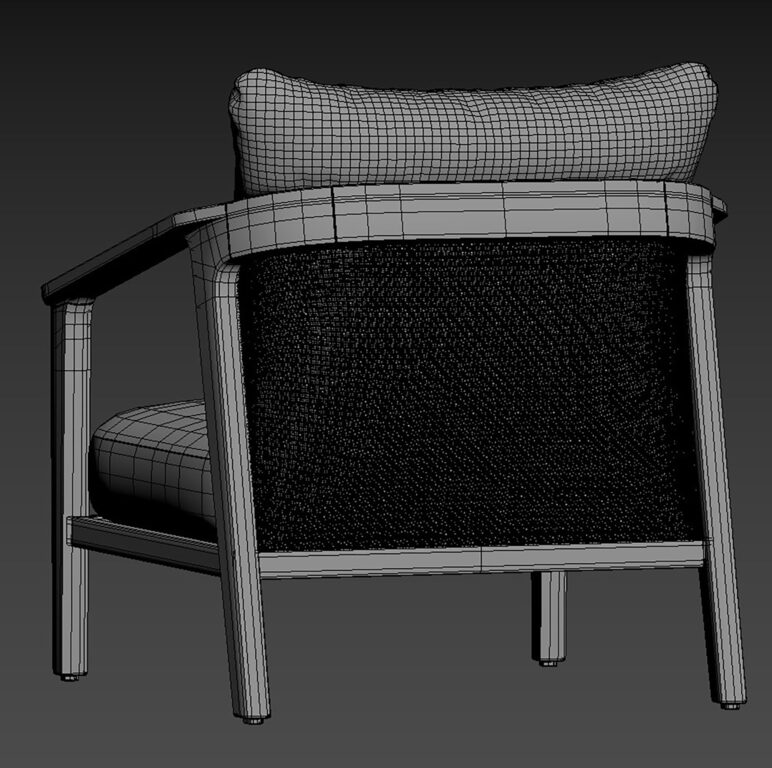 Malta Teak chair by RH (333813) 3D model - Download 3D model Malta Teak ...