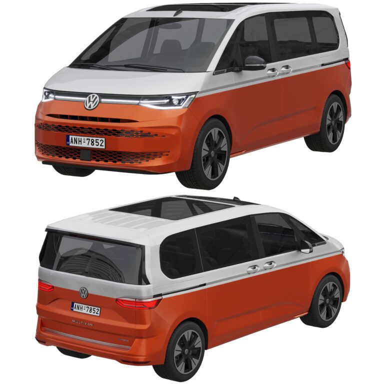 Volkswagen Multivan (334010) 3D model - Download 3D model Volkswagen ...