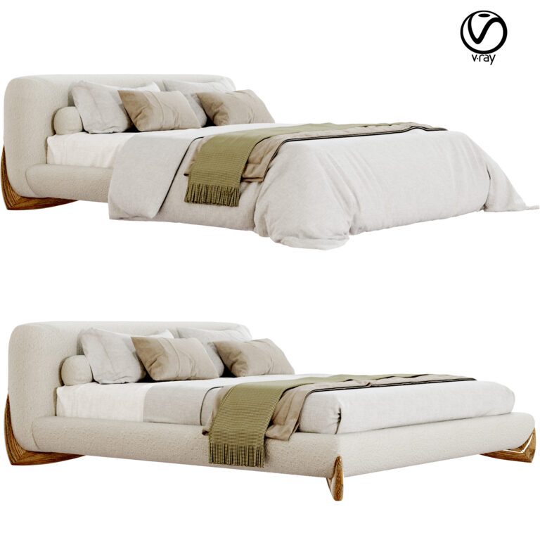 SOFTBAY Bed By Porada (334210) 3D model - Download 3D model SOFTBAY Bed ...