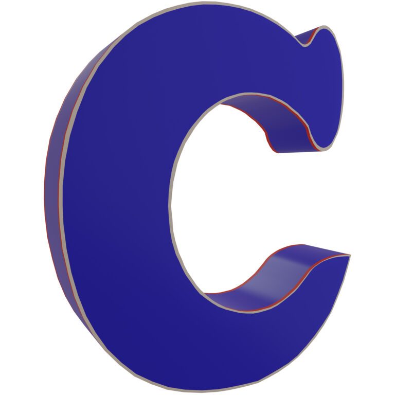 Letter C (334248) 3D model - Download 3D model Letter C (334248 ...