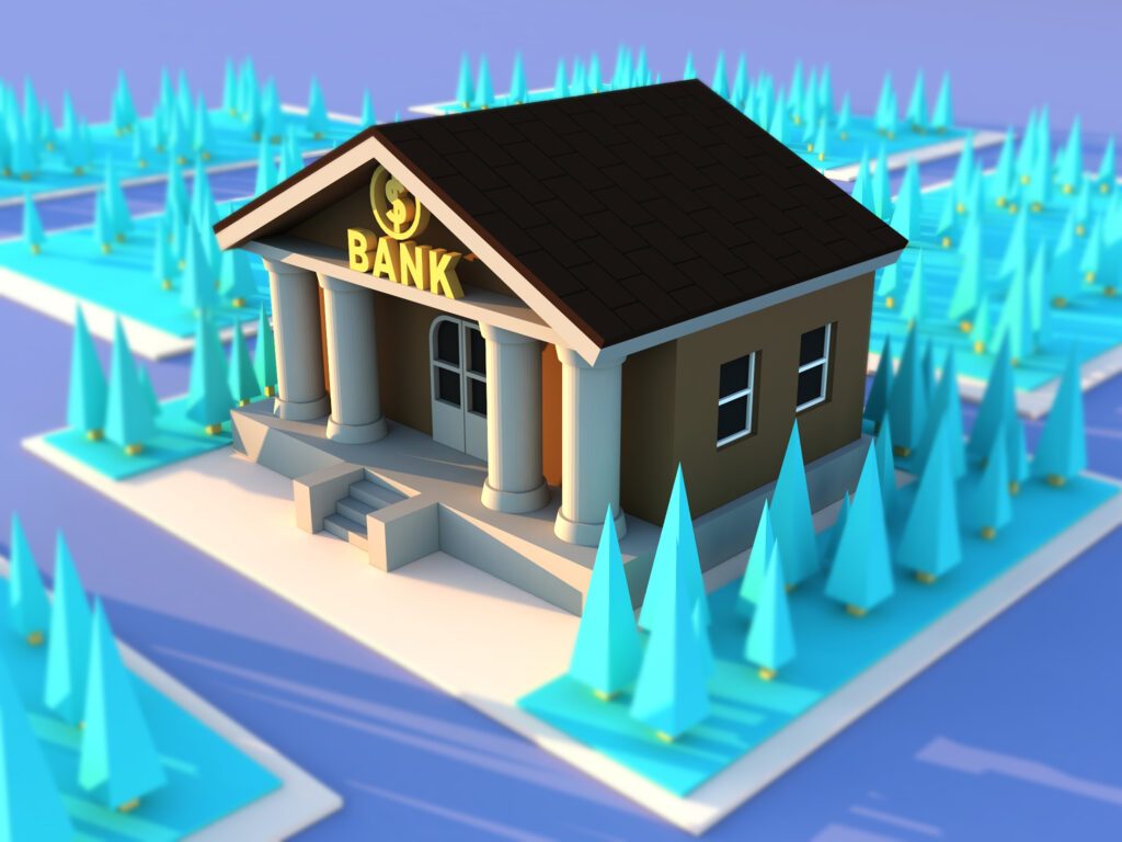 Cute cartoon city bank (334654) 3D model - Download 3D model Cute ...