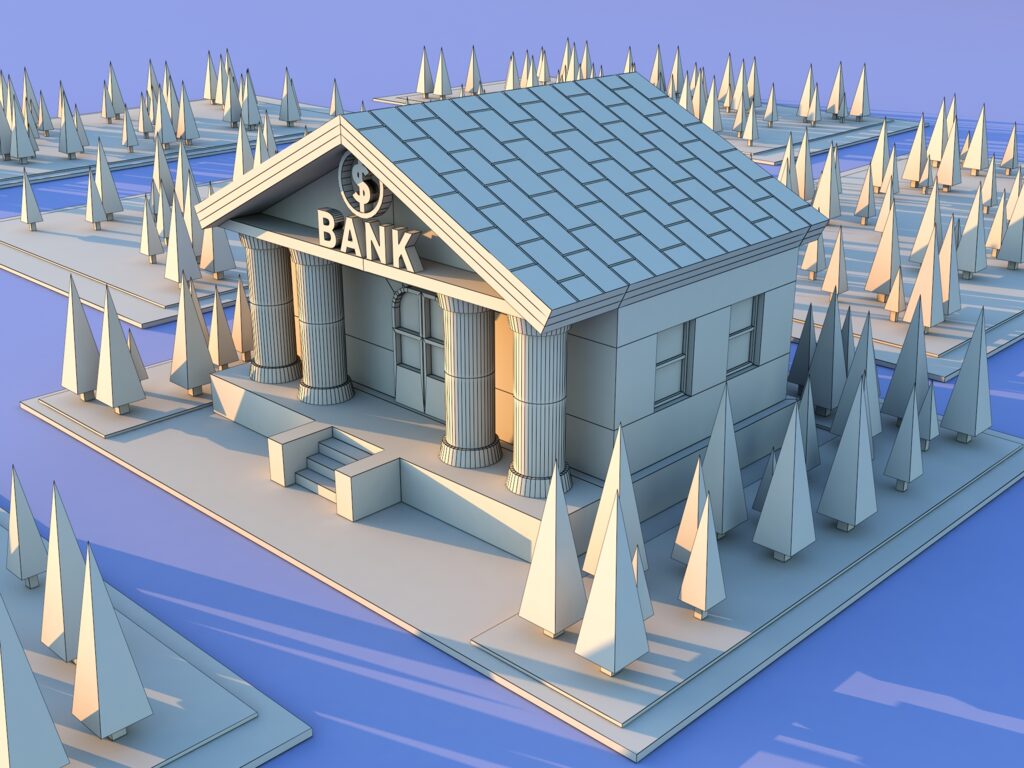 Cute cartoon city bank (334654) 3D model - Download 3D model Cute ...