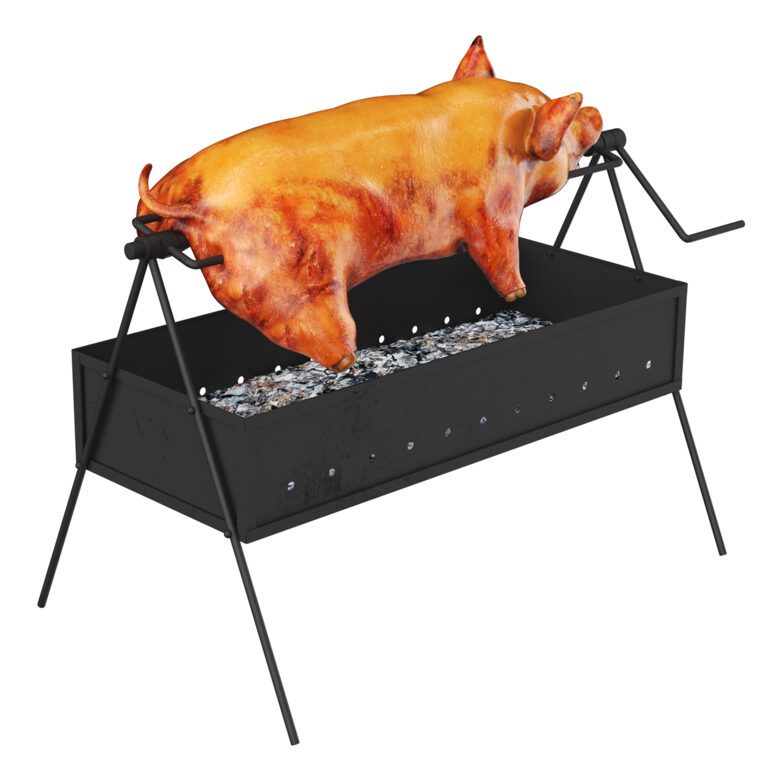 Pig on a spit (334879) 3D model - Download 3D model Pig on a spit ...