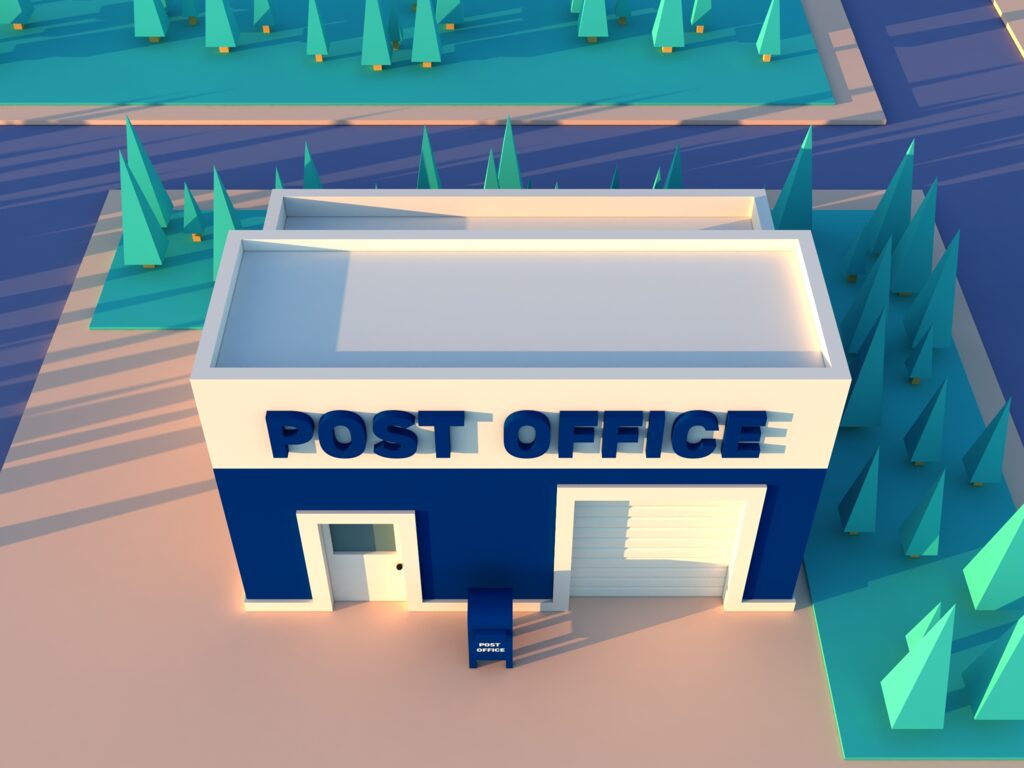 Cute cartoon post office (334912) 3D model - Download 3D model Cute ...