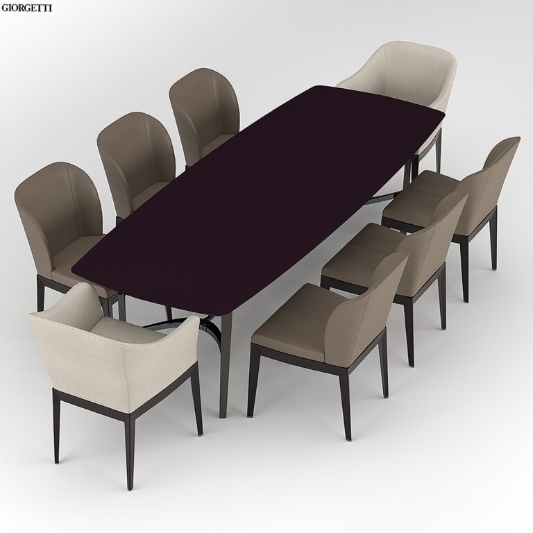 Giorgetti conference table and chair (335058) 3D model - Download 3D ...