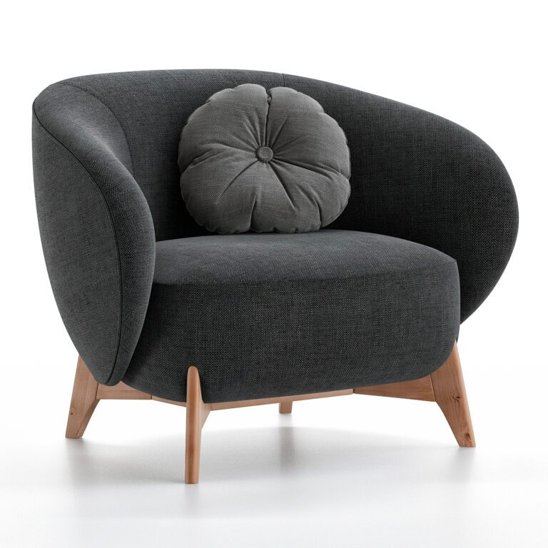 Tilar Textile Grafit Armchair (335777) 3D model - Download 3D model ...