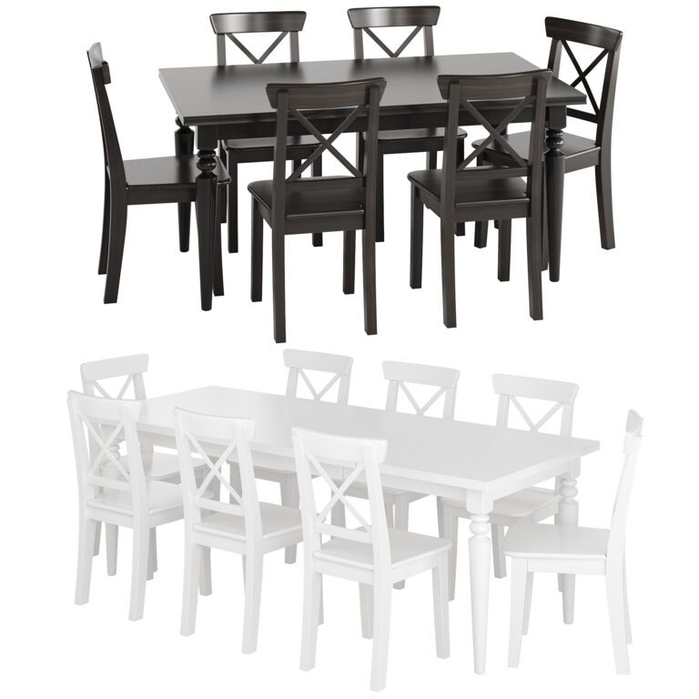 Ikea Table and Chair ( Ingolf, Ingatorp ) (335853) 3D model - Download ...