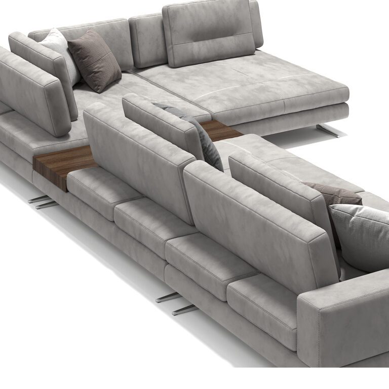 Blanche Ermes Composition sofa (335907) 3D model - Download 3D model ...