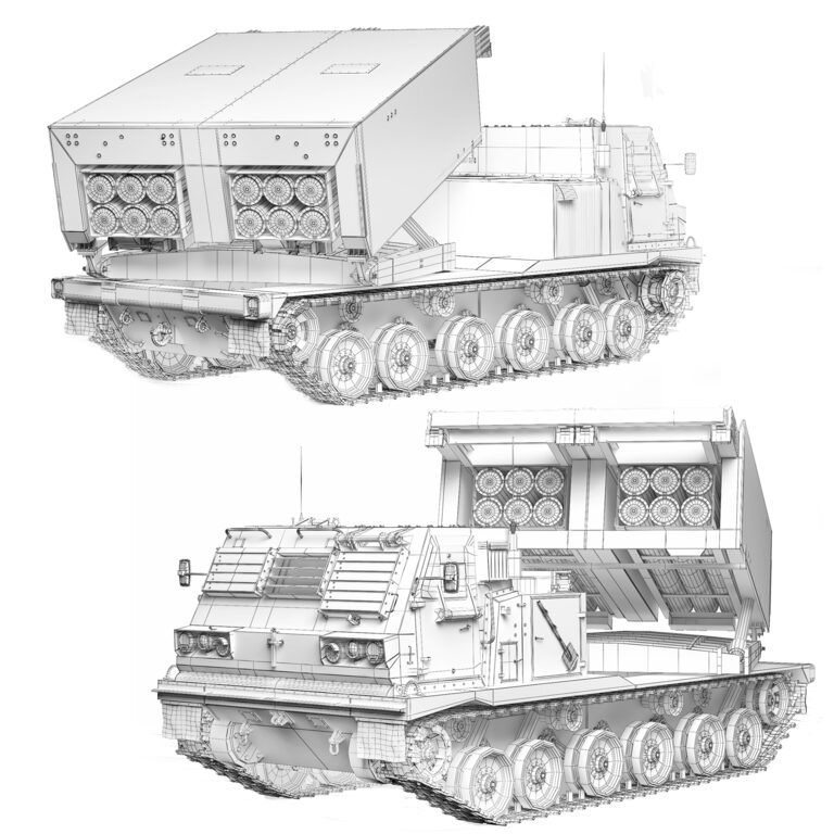MLRS M270 A1 1998 (336013) 3D model - Download 3D model MLRS M270 A1 ...