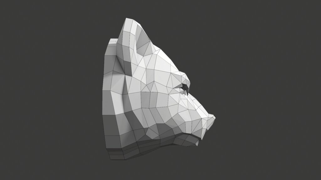 Bear Head Lowpoly (336191) 3D model - Download 3D model Bear Head ...