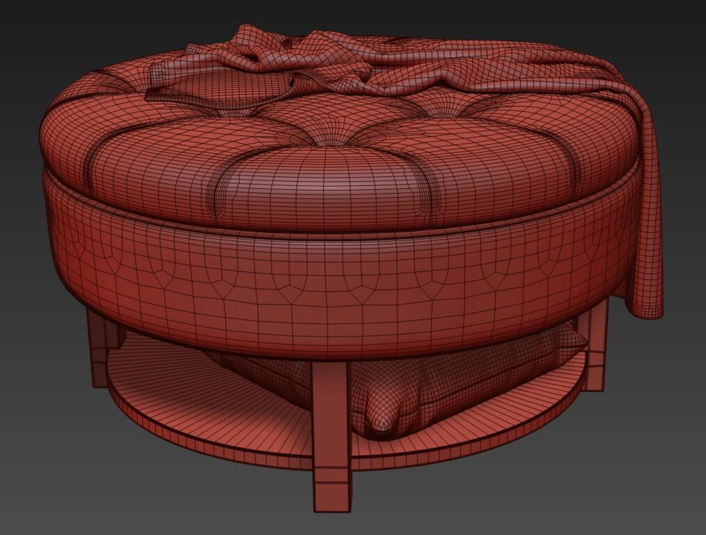 Javier Ottoman by Madison Park (336194) 3D model - Download 3D model ...