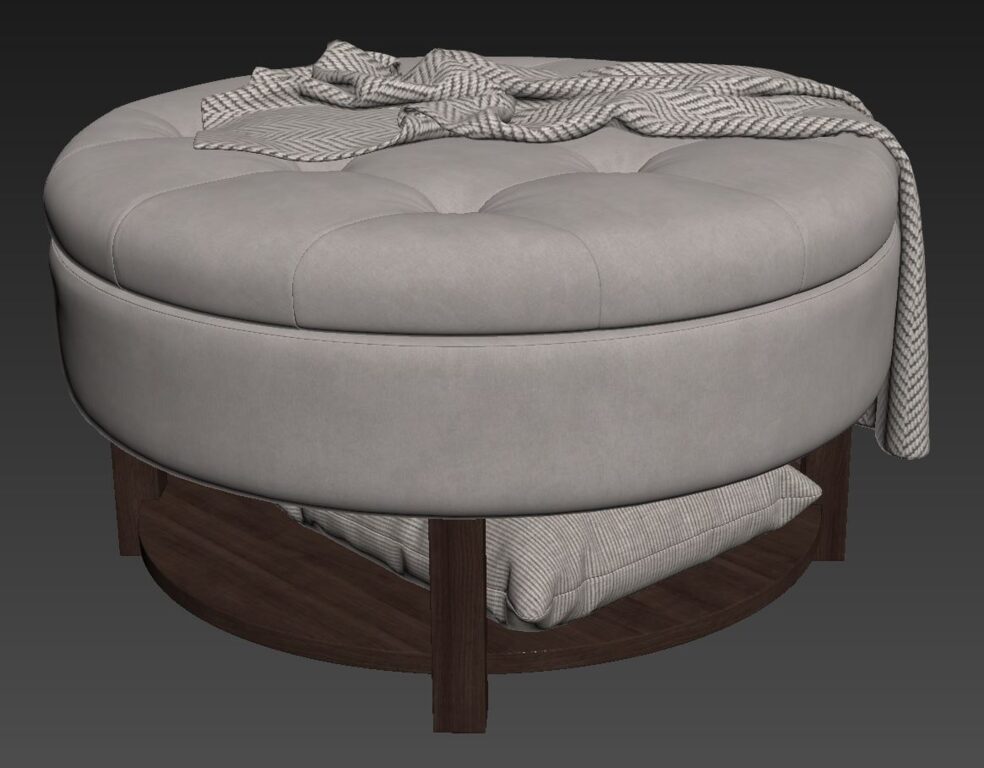 Javier Ottoman by Madison Park (336194) 3D model - Download 3D model ...