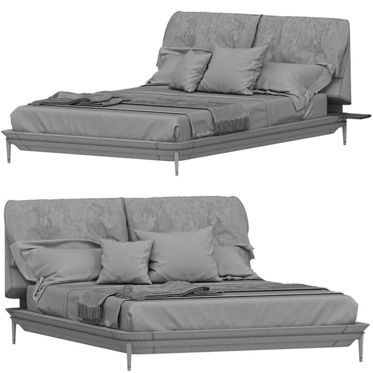 Bed from factory SHAKE Lee collection (336274) 3D model - Download 3D ...