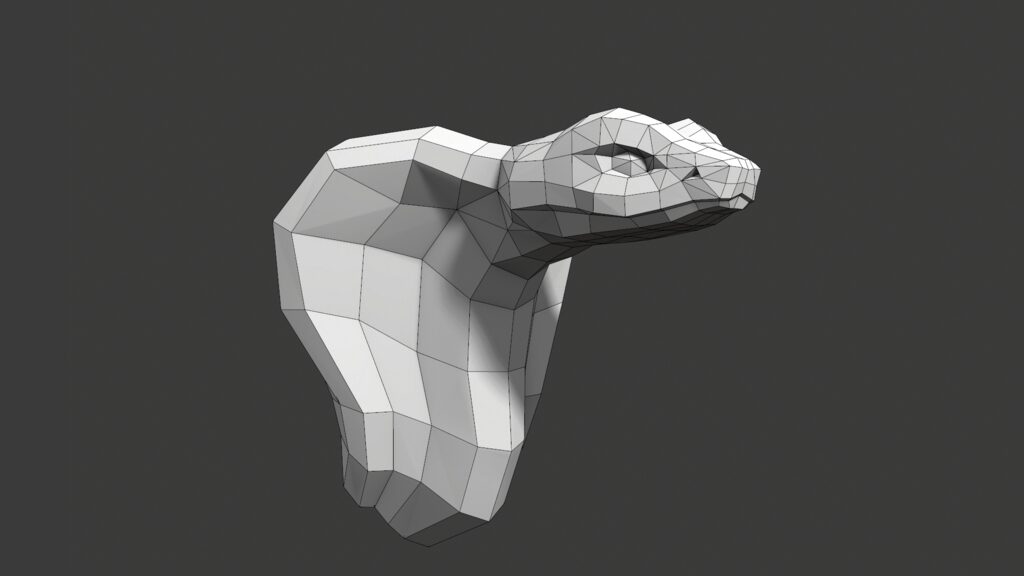 Snake Head Lowpoly (336357) 3D model - Download 3D model Snake Head ...