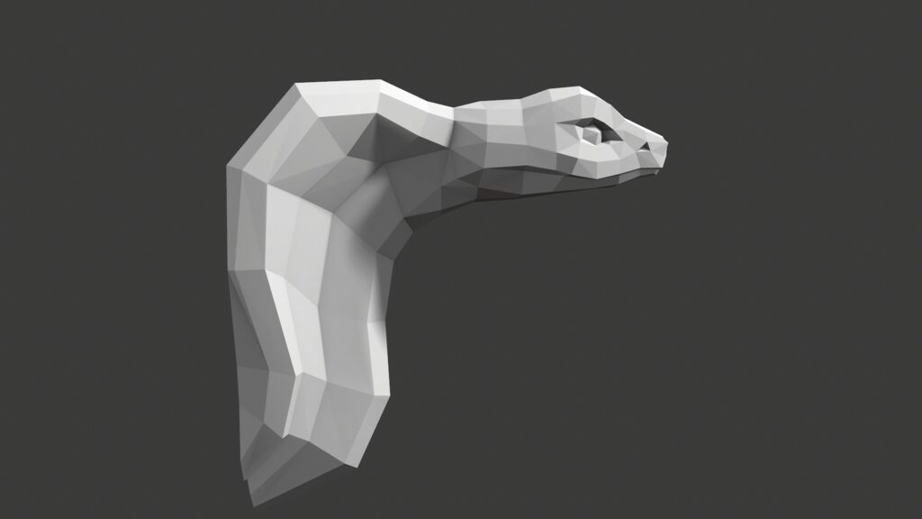 Snake Head Lowpoly (336357) 3D model - Download 3D model Snake Head ...