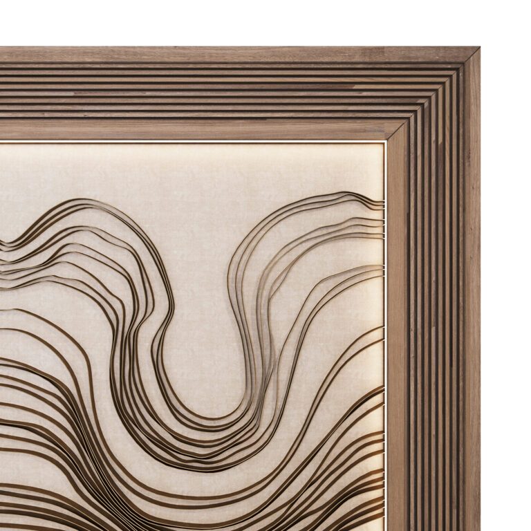 Wall decorative panel waves (336792) 3D model - Download 3D model Wall ...