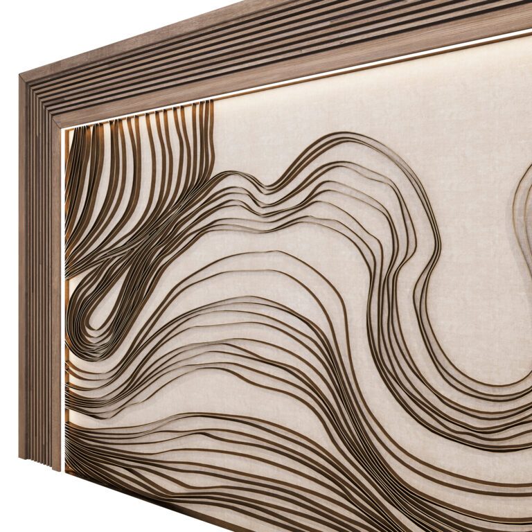 Wall decorative panel waves (336792) 3D model - Download 3D model Wall ...