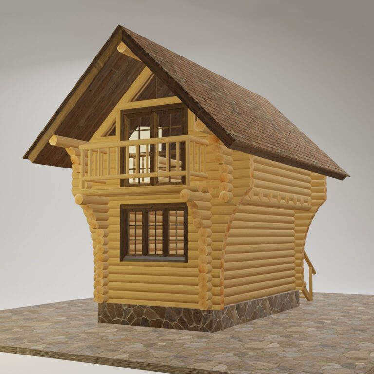 Wooden forester's house (336807) 3D model - Download 3D model Wooden ...