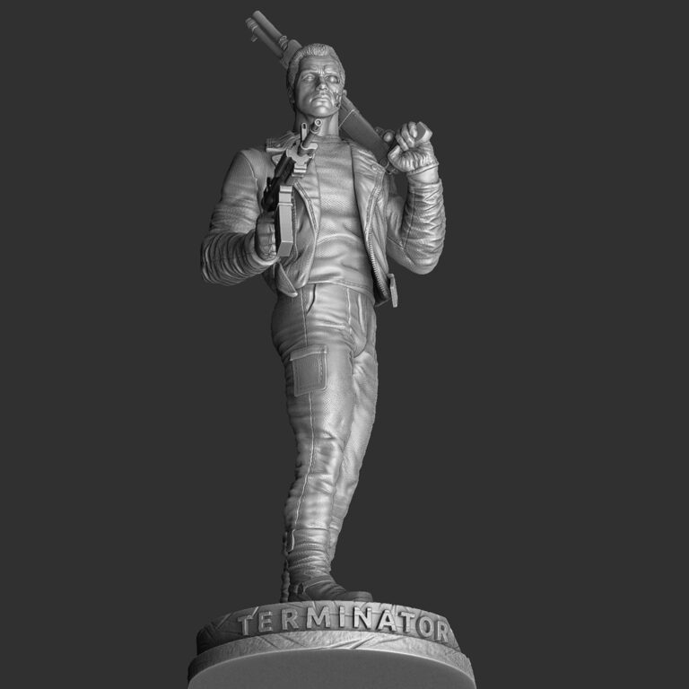 TERMINATOR T-800 FOR 3D PRINTING ASSEMBLED (336945) 3D model - Download ...